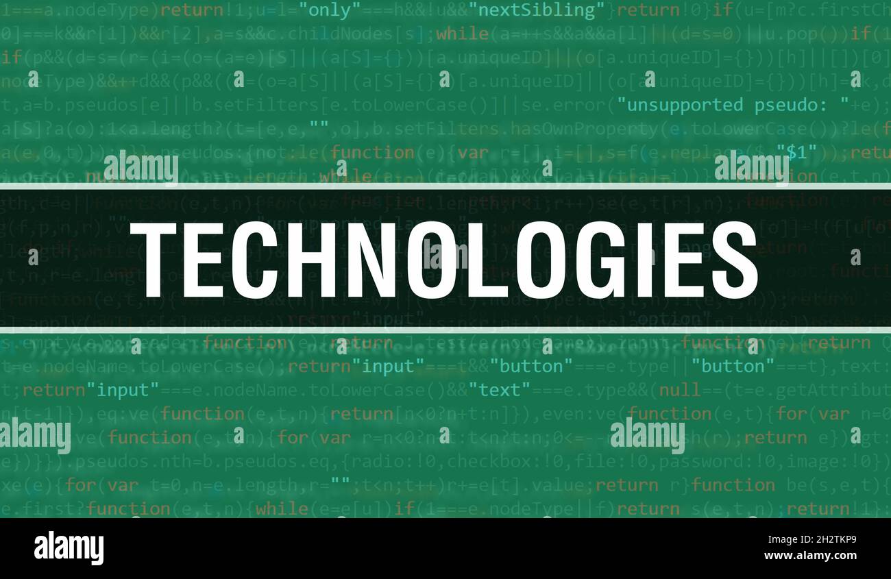Technologies with Binary code digital technology background. Abstract ...
