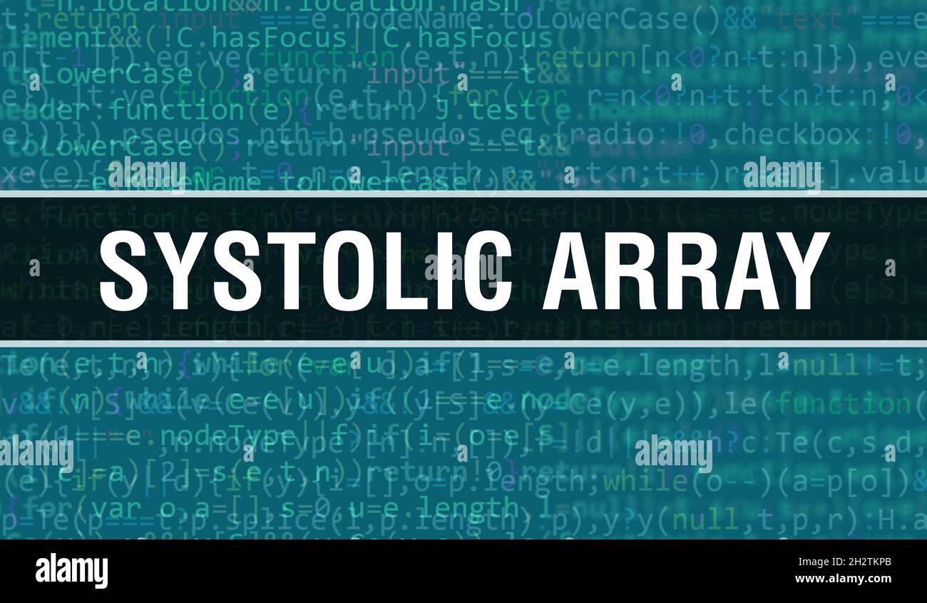 Systolic array concept with Random Parts of Program Code. Systolic array with Programming code ...
