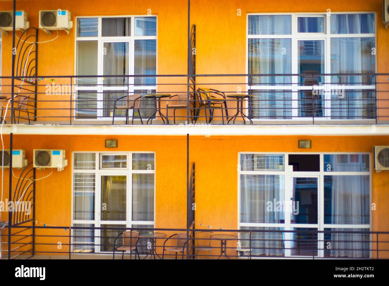 Orange walls with pictures or photos on them hi-res stock photography ...
