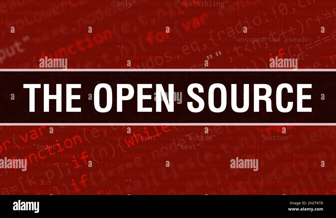 The Open Source Concept Illustration Using Code For Developing Programs And App The Open Source