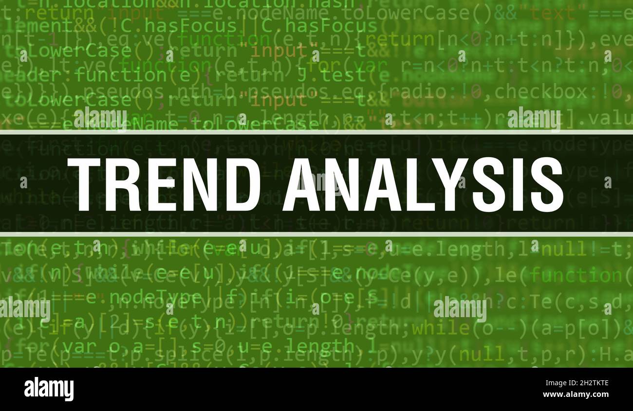 Trend Analysis concept with Random Parts of Program Code. Trend ...
