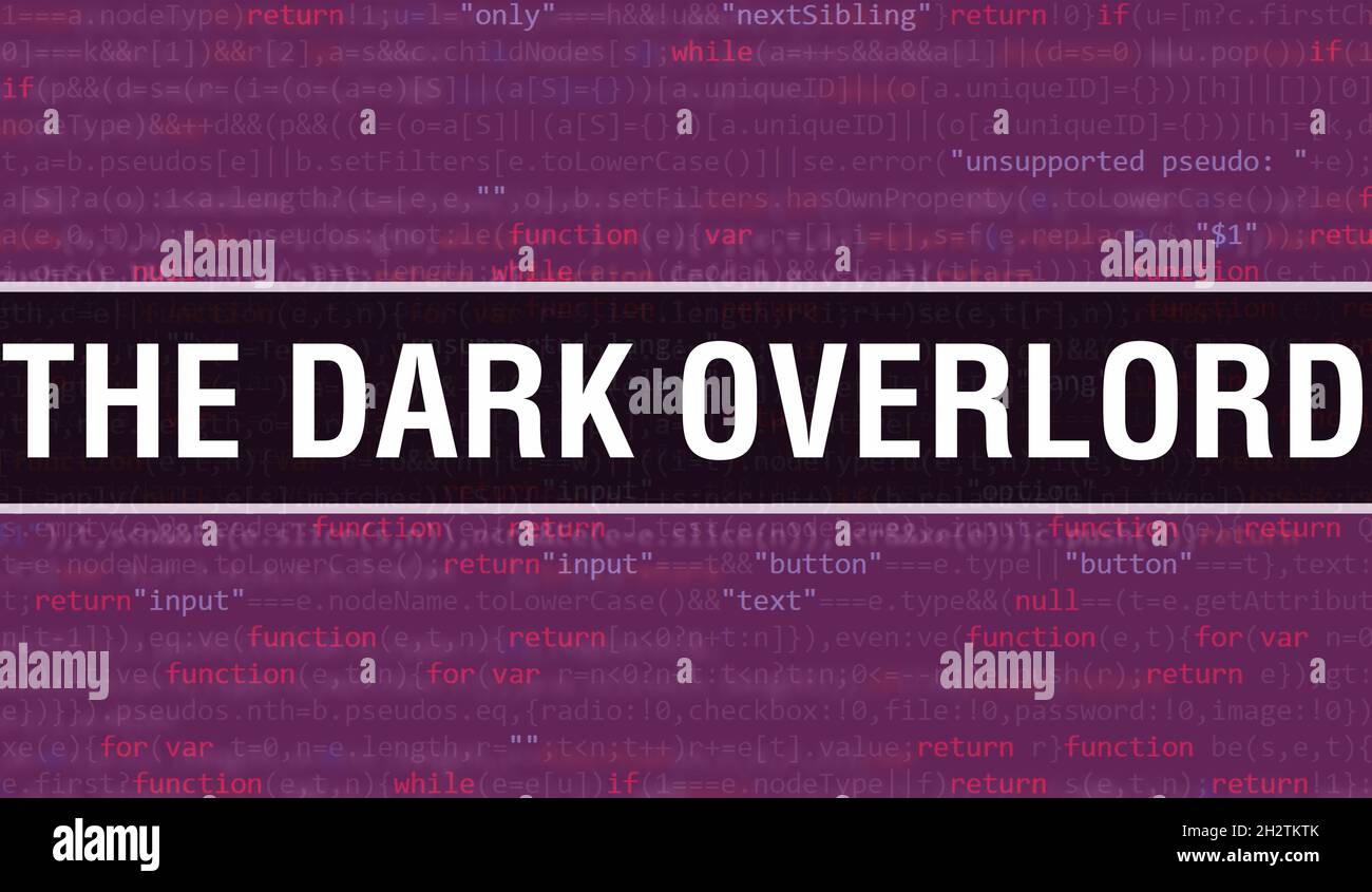 The Dark Overlord text written on Programming code abstract technology ...