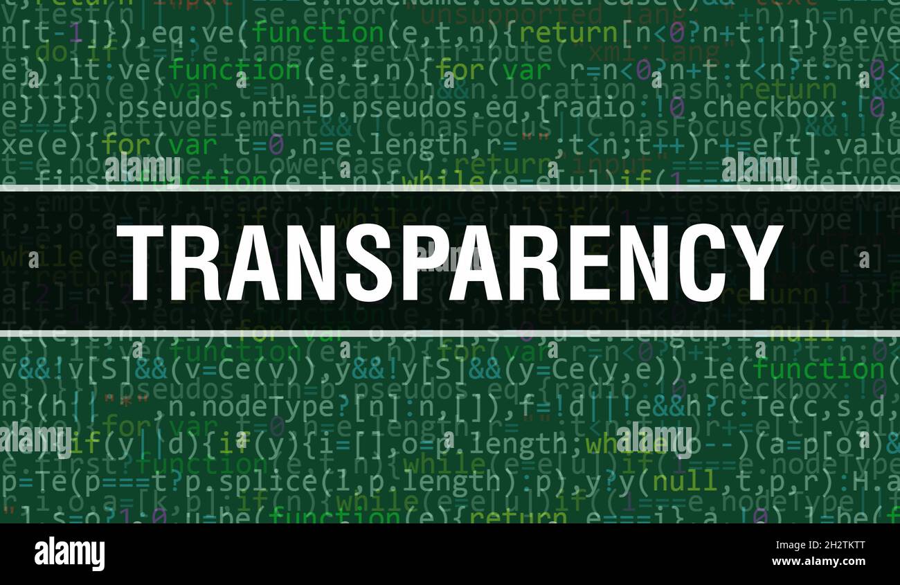 Transparency code hi-res stock photography and images - Alamy