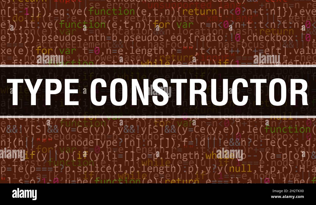 Type Constructor With Abstract Technology Binary Code Backgrounddigital Binary Data And Secure