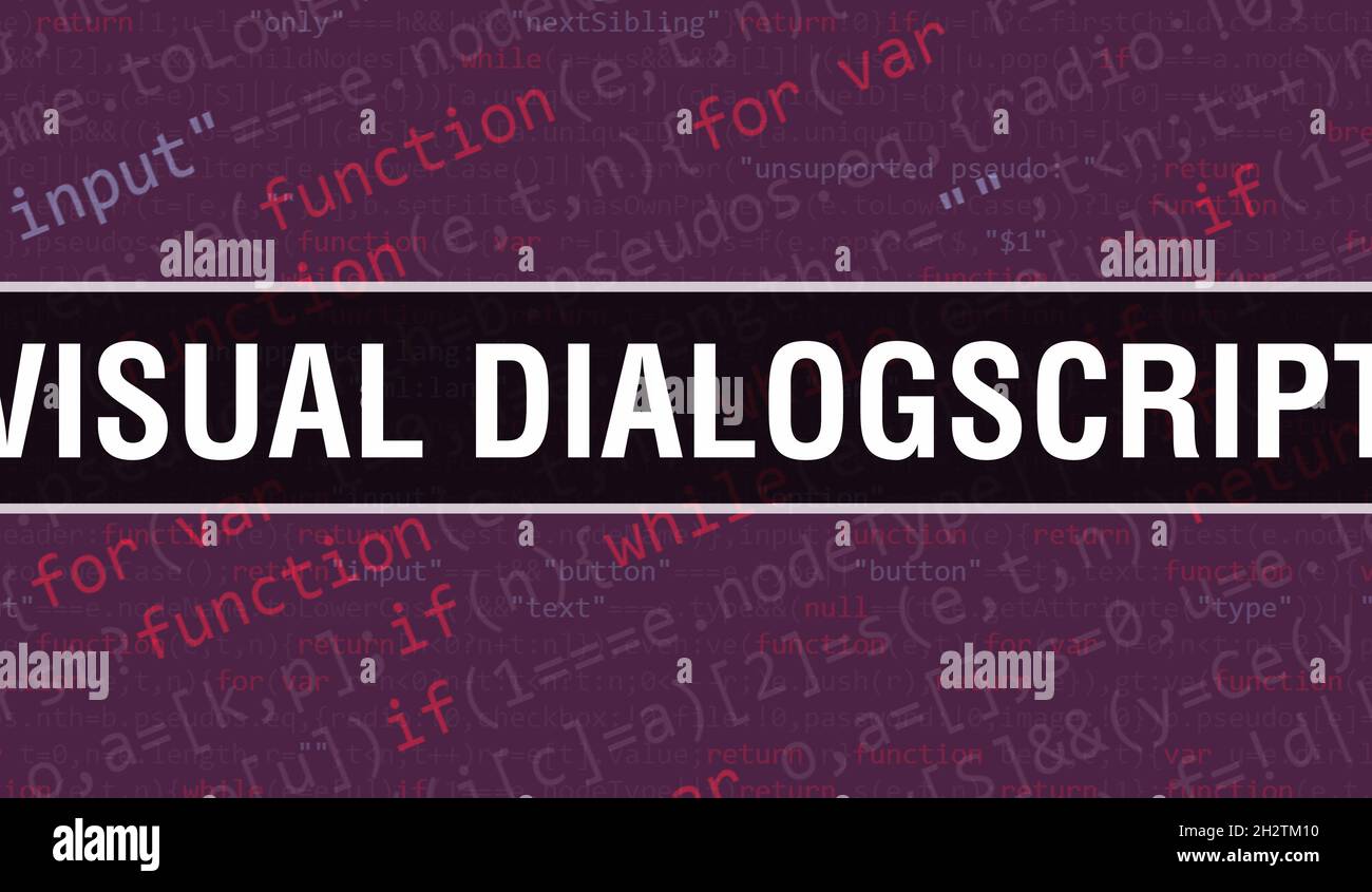 Visual DialogScript with Abstract Technology Binary code Background ...