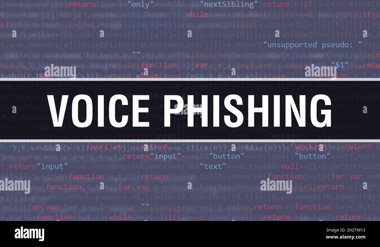 Voice phishing with Binary code digital technology background. Abstract ...