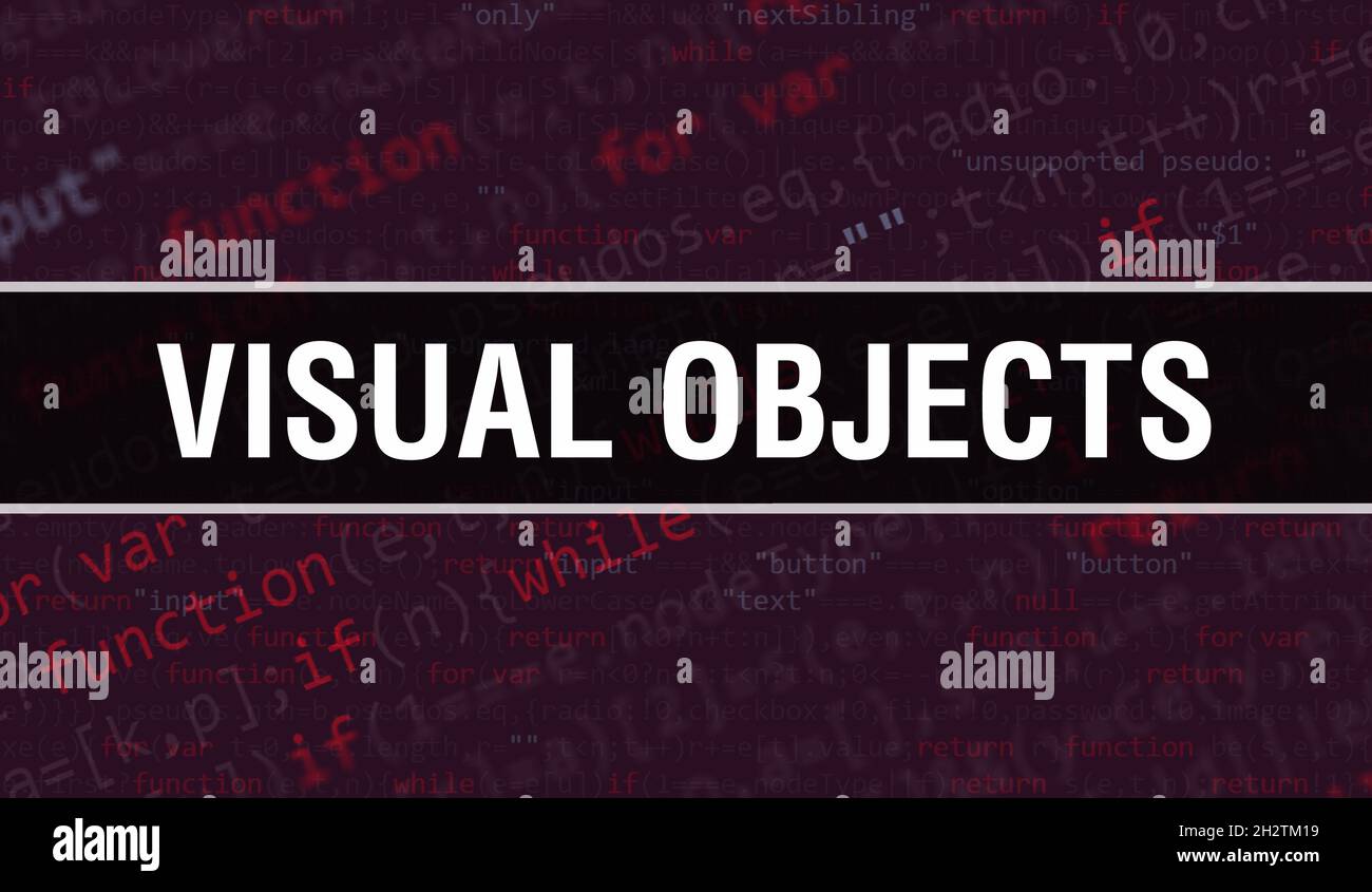 Visual Objects Concept Illustration Using Code For Developing Programs And App Visual Objects