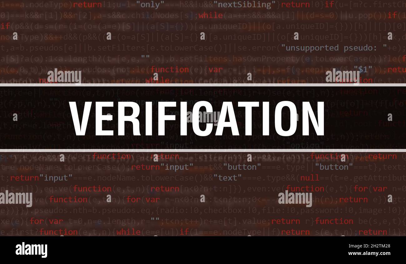 verification with Binary code digital technology background. Abstract ...