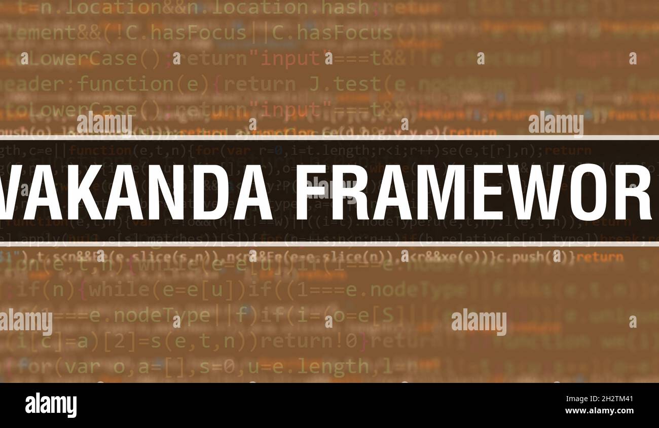 Wakanda Framework concept illustration using code for developing ...