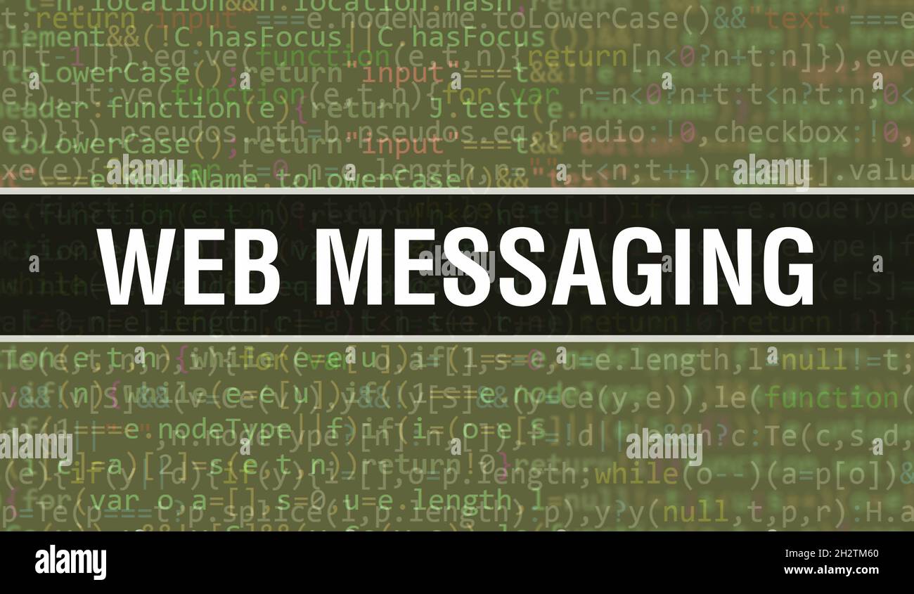 Web Messaging Concept With Random Parts Of Program Code Web Messaging With Programming Code