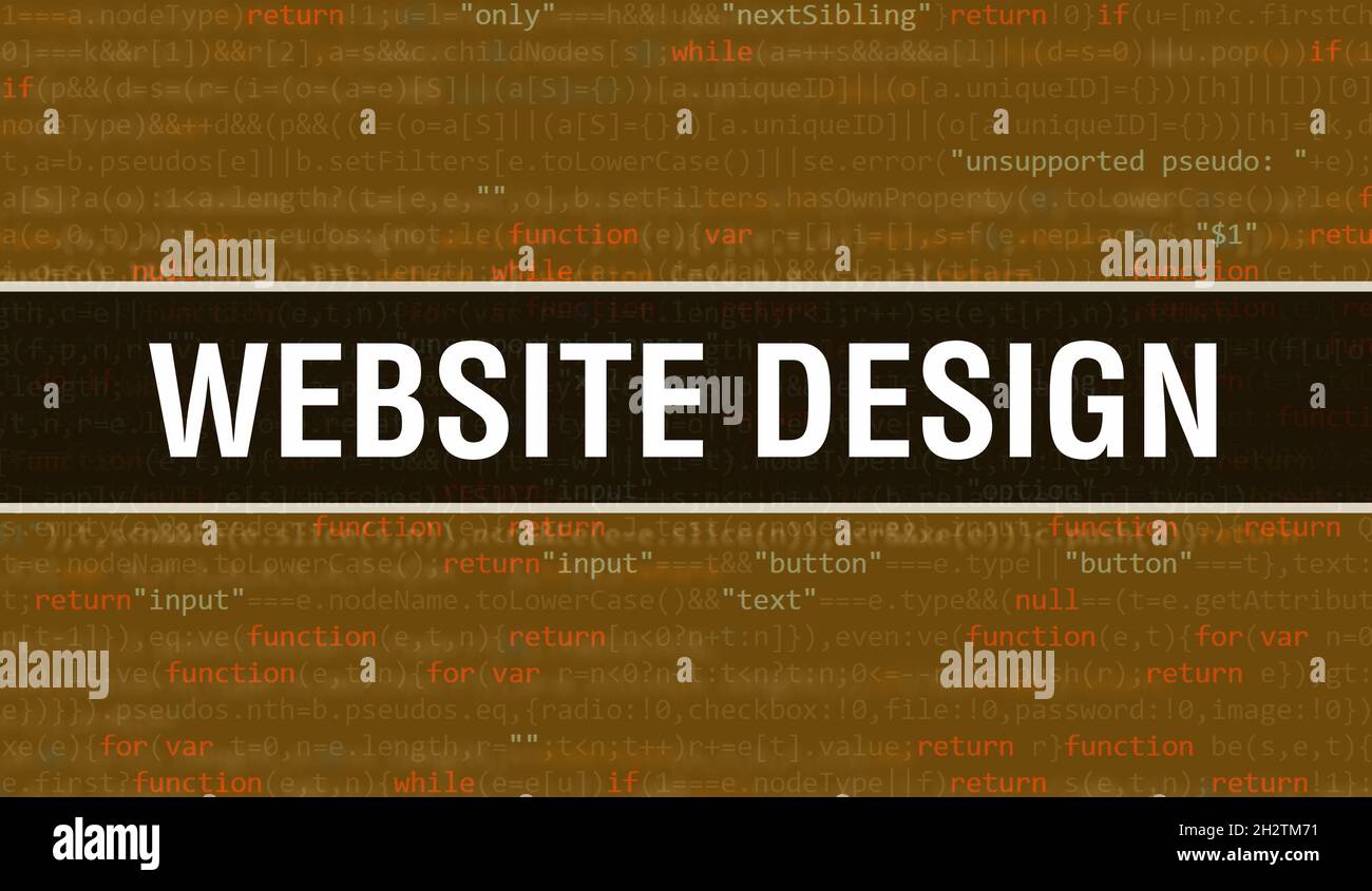 Website design with Binary code digital technology background. Abstract ...