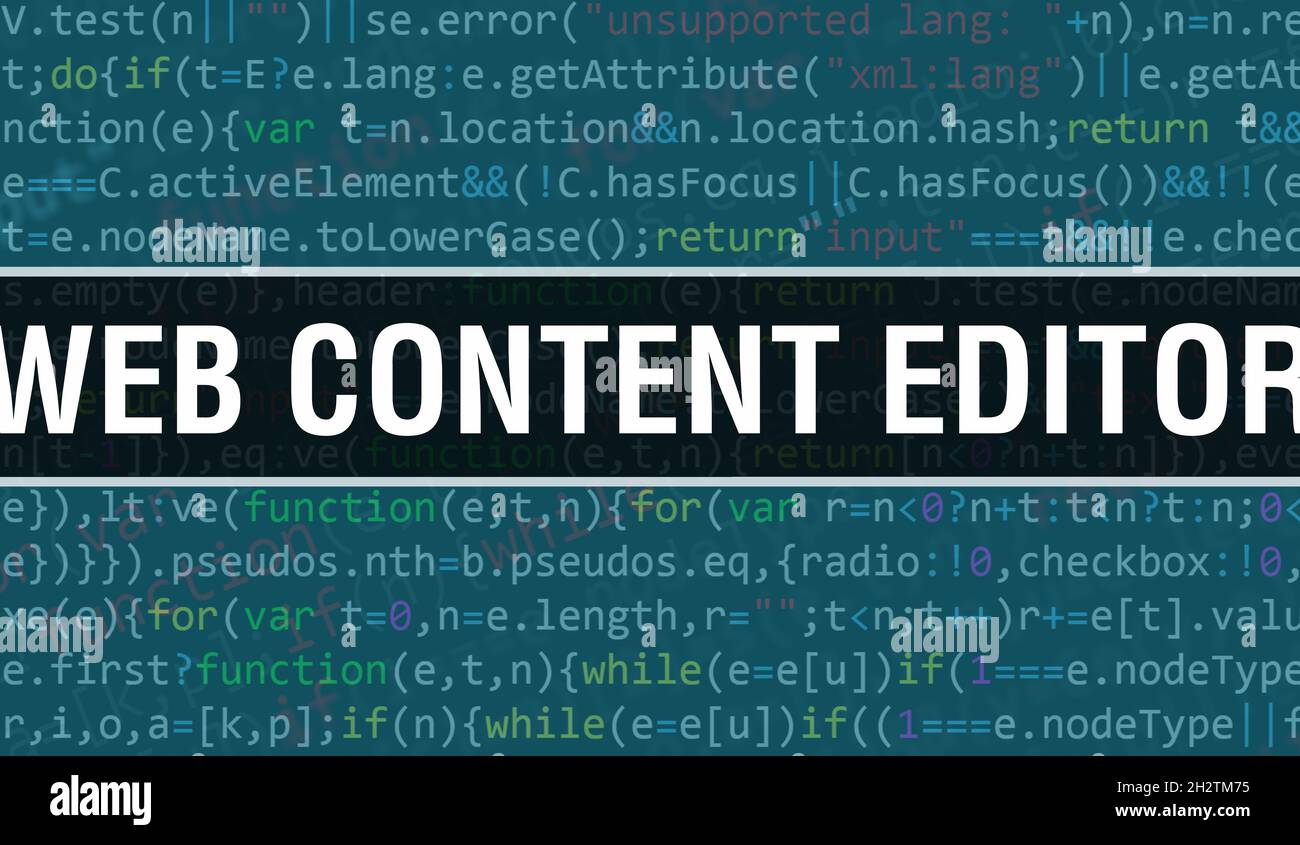 Web Content Editor With Digital Java Code Text Web Content Editor And Computer Software Coding