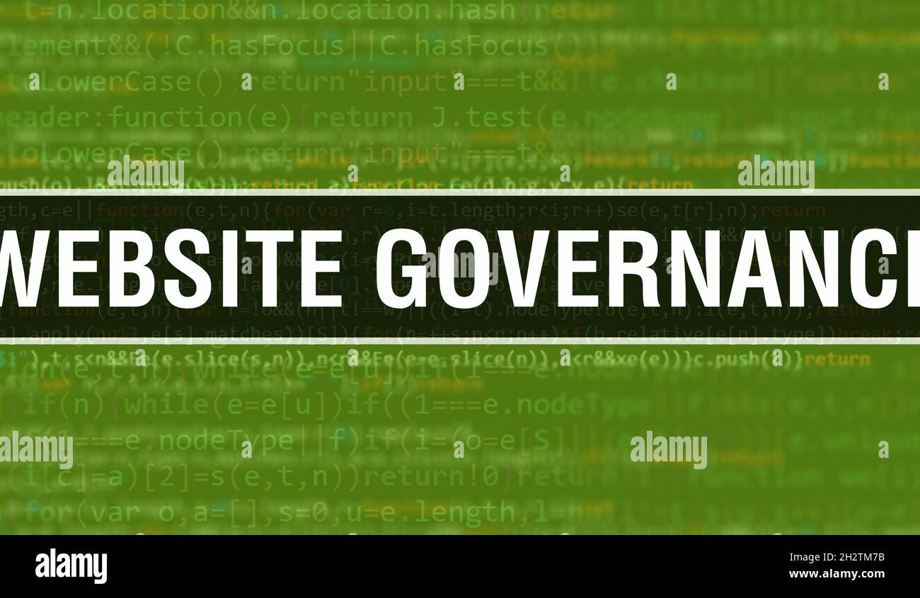 Website Governance Concept Illustration Using Code For Developing Programs And App Website