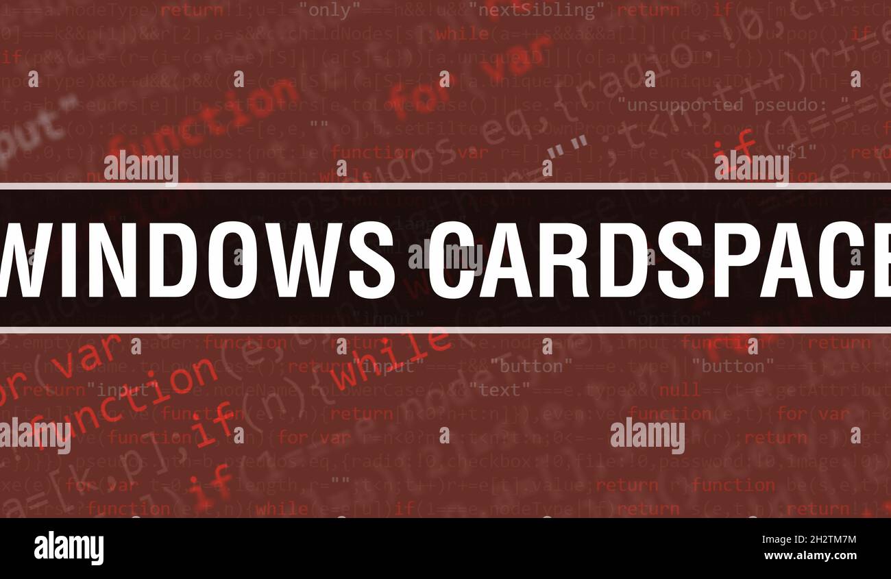 Windows CardSpace concept with Random Parts of Program Code. Windows ...