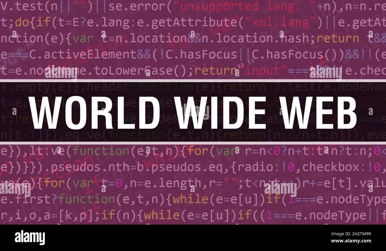 World Wide Web Text Written On Programming Code Abstract Technology Background Of Software
