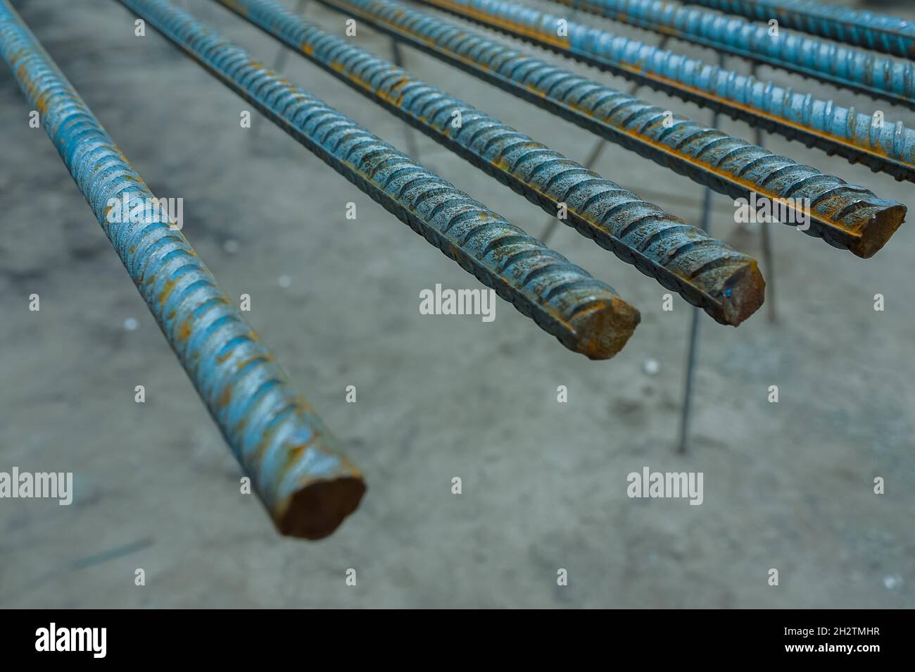 Reinforcing bars with the periodic profile in the packs are stored in ...