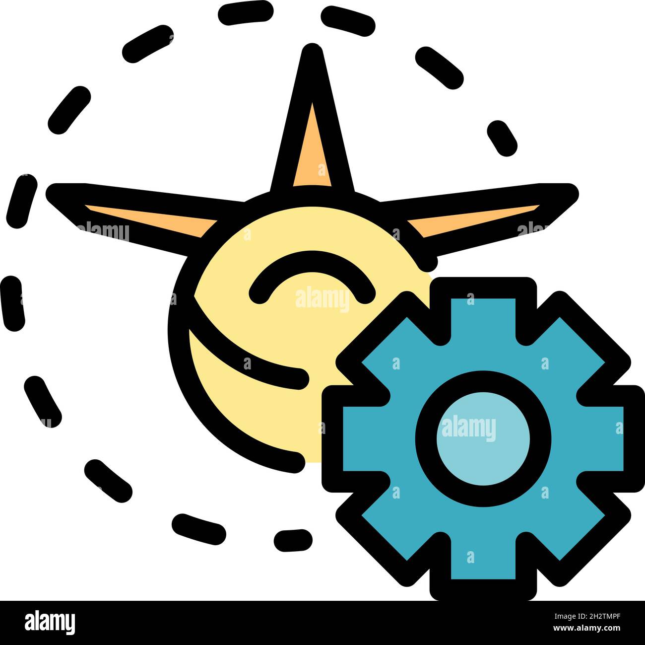 Service airbus repair icon. Outline service airbus repair vector icon ...