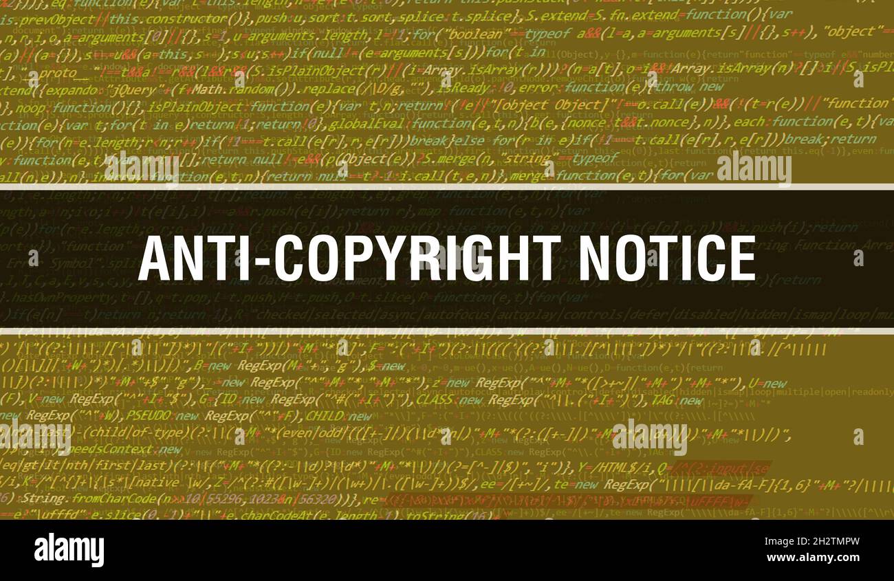 Anti copyright notice image hi-res stock photography and images - Alamy