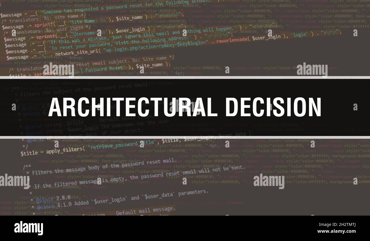 Architectural decision concept with Random Parts of Program Code ...