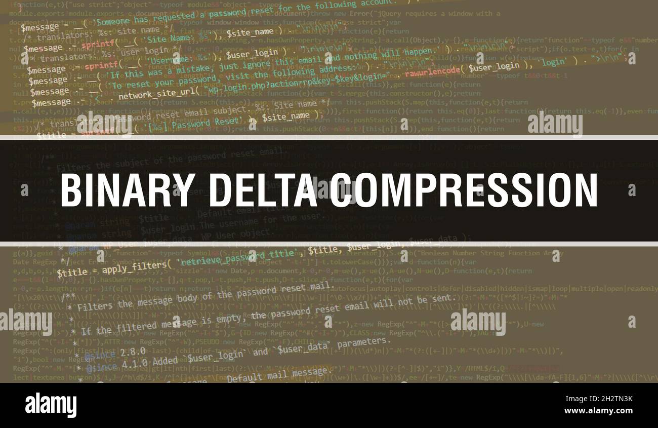 Binary delta compression text hi-res stock photography and images - Alamy