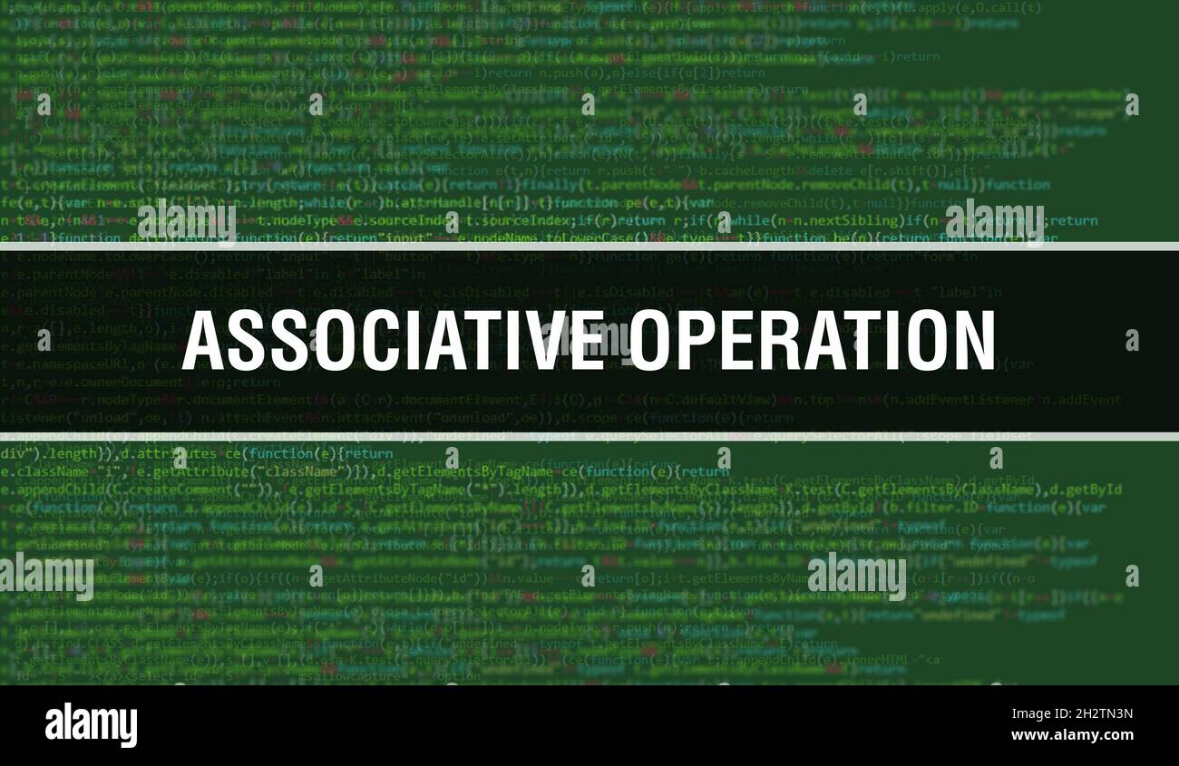 Associative Operation Concept With Random Parts Of Program Codeassociative Operation Text 3432