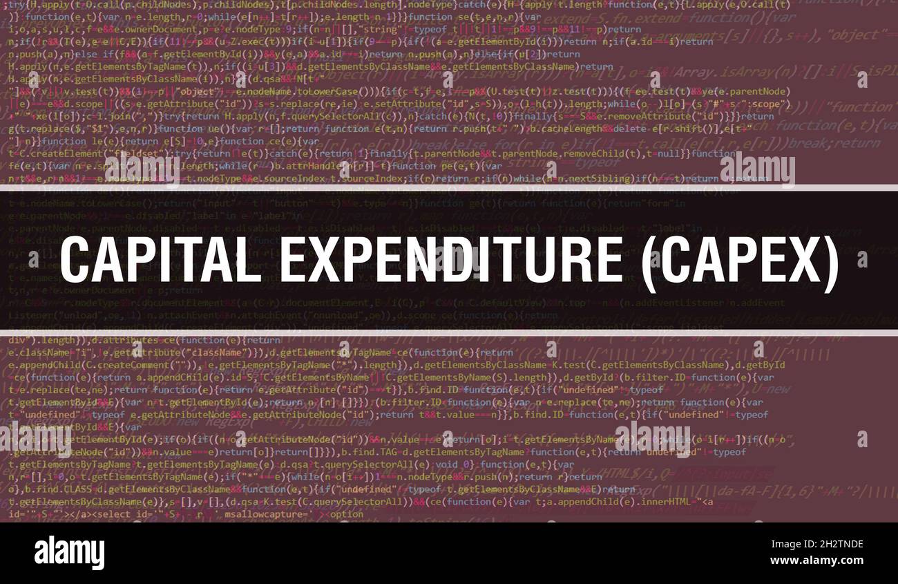capital expenditure (CapEx) with Binary code digital technology ...