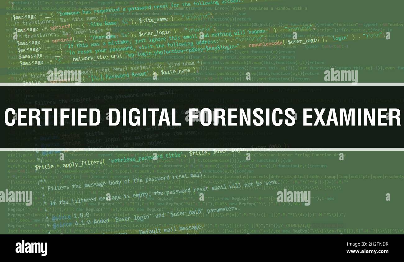 Certified Digital Forensics Examiner with Binary code digital technology background. Abstract ...