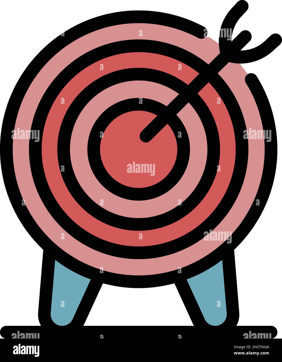 Sport mission target icon. Outline sport mission target vector icon ...