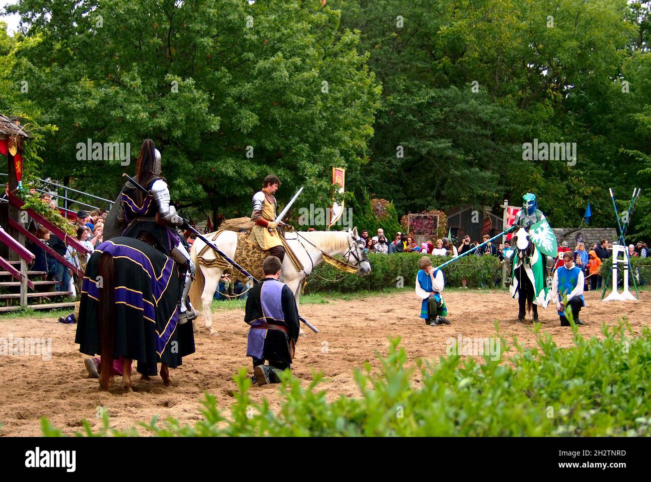 KANSAS CITY, UNITED STATES - Oct 13, 2013: An equestrian joust ...