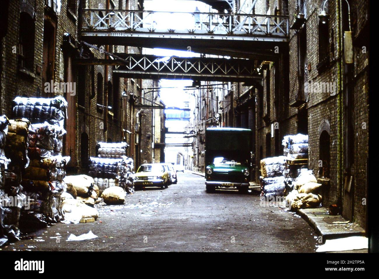 London Dock Warehouses Near Tower Bridge 1970's Stock Photo - Alamy