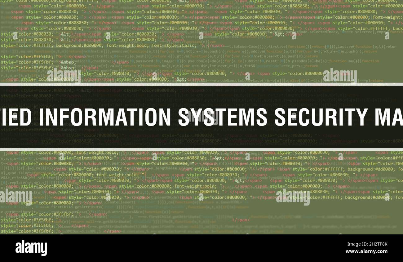 Certified information systems security manager text hi-res stock ...