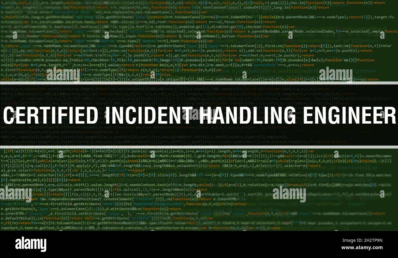 Certified Incident Handling Engineer concept with Random Parts of ...