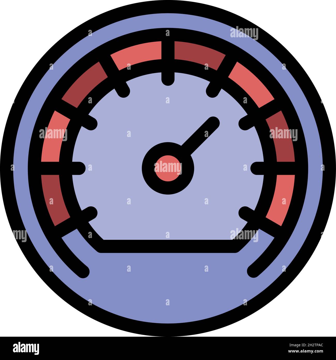 Barometer indicator icon. Outline barometer indicator vector icon color ...