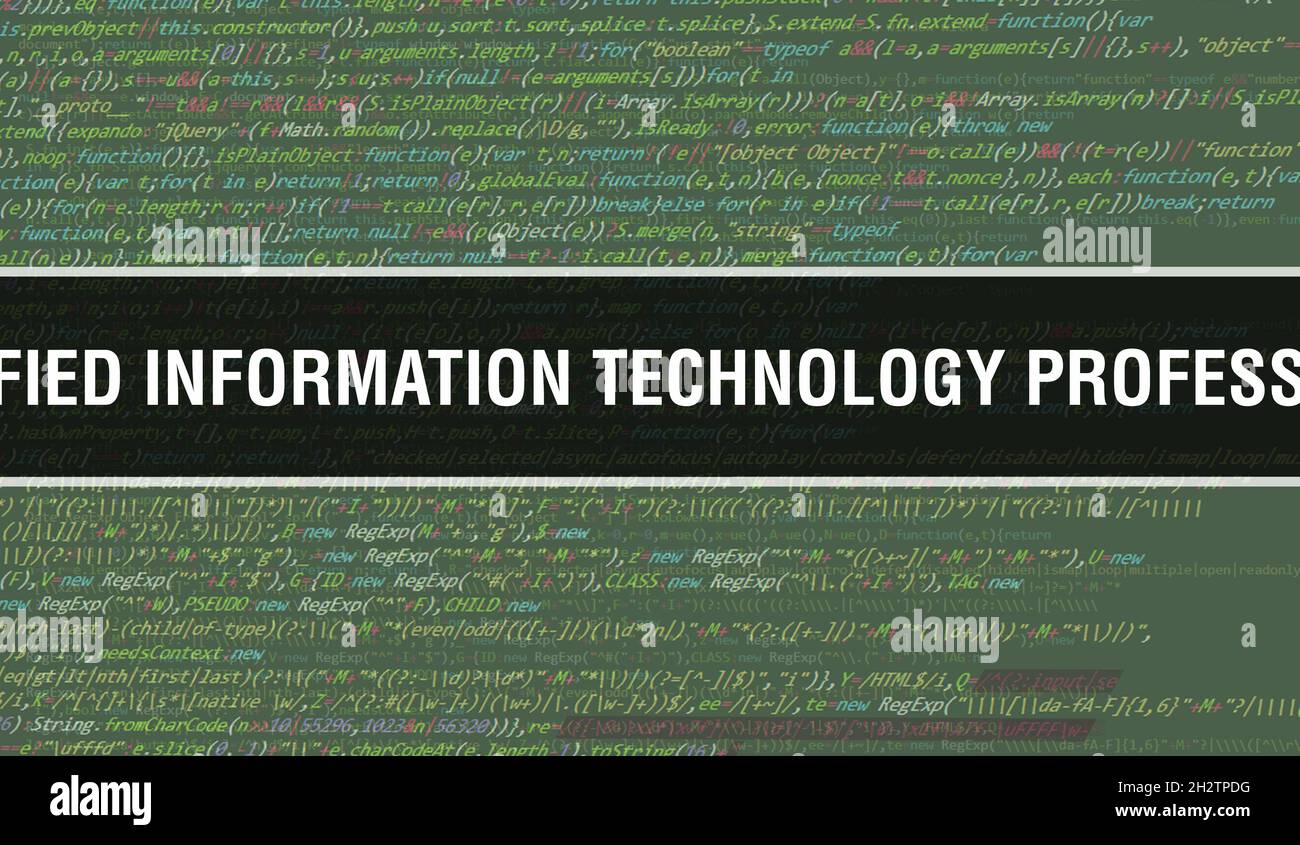 Certified Information Technology Professional concept illustration ...