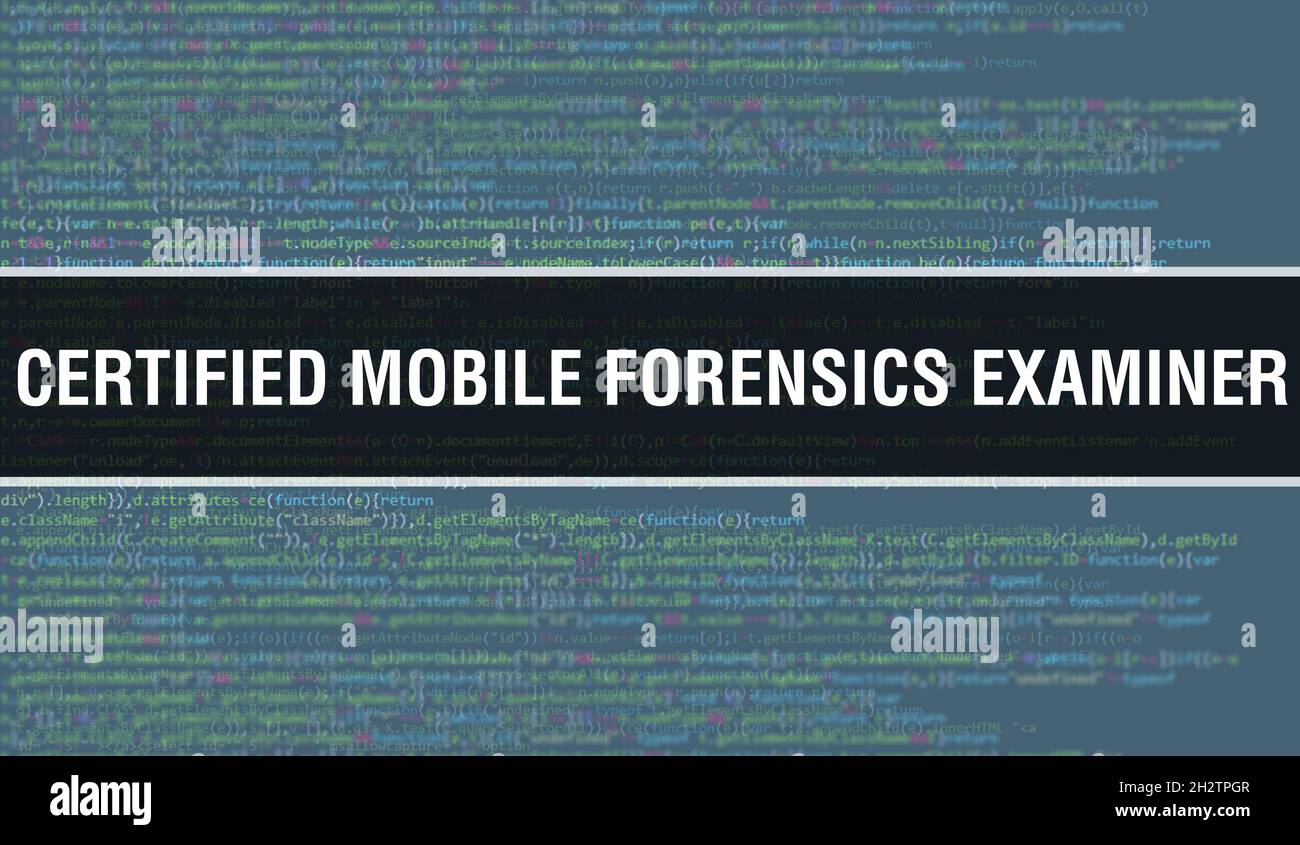 Certified mobile forensics examiner background hi-res stock photography ...