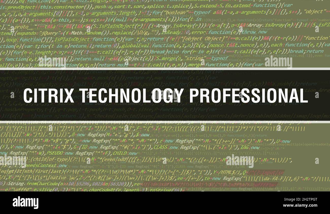 Citrix Technology Professional text written on Programming code ...