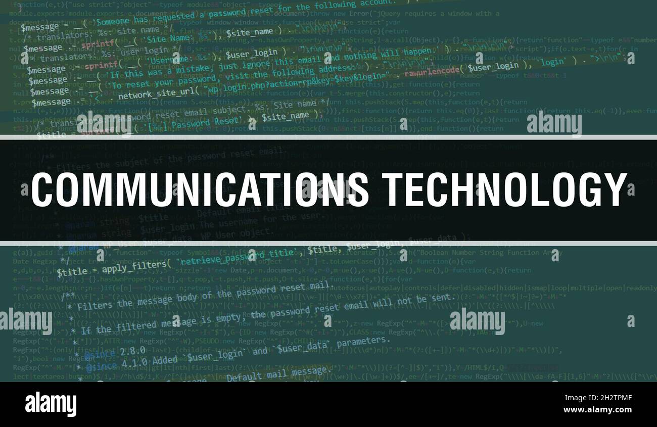 Communications Technology with Abstract Technology Binary code ...