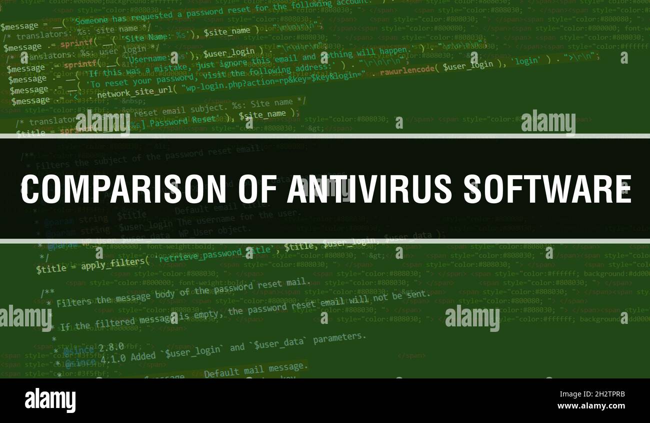 Comparison of antivirus software background hi-res stock photography ...