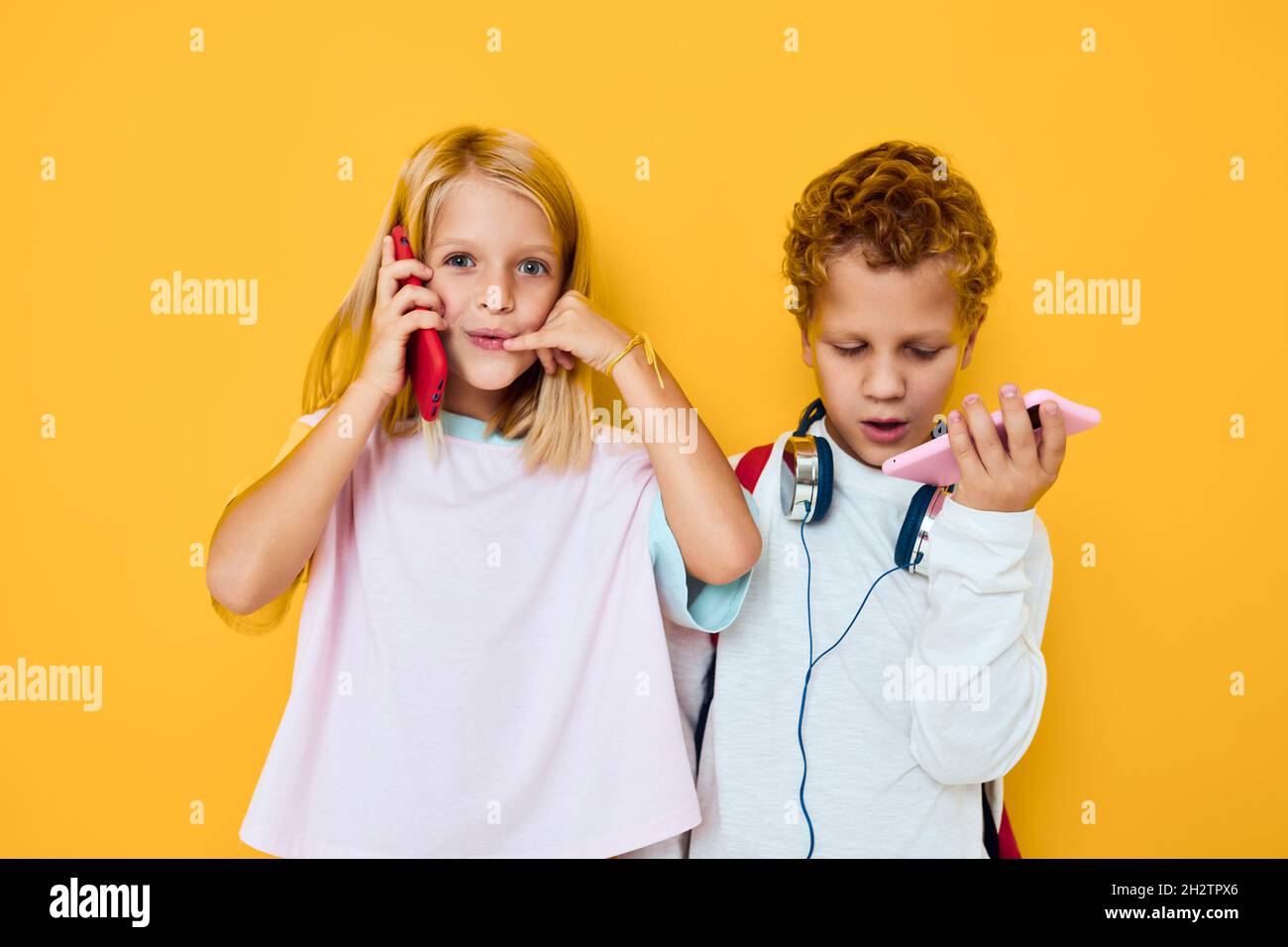 cute kids talking and smiling emotions joy concert of addiction of ...