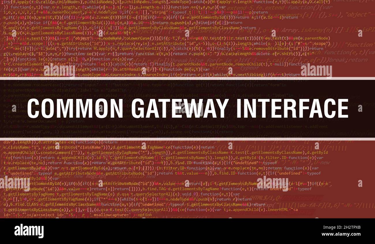 Common Gateway Interface with Binary code digital technology background ... Common Gateway Interface with Binary code digital technology background ...