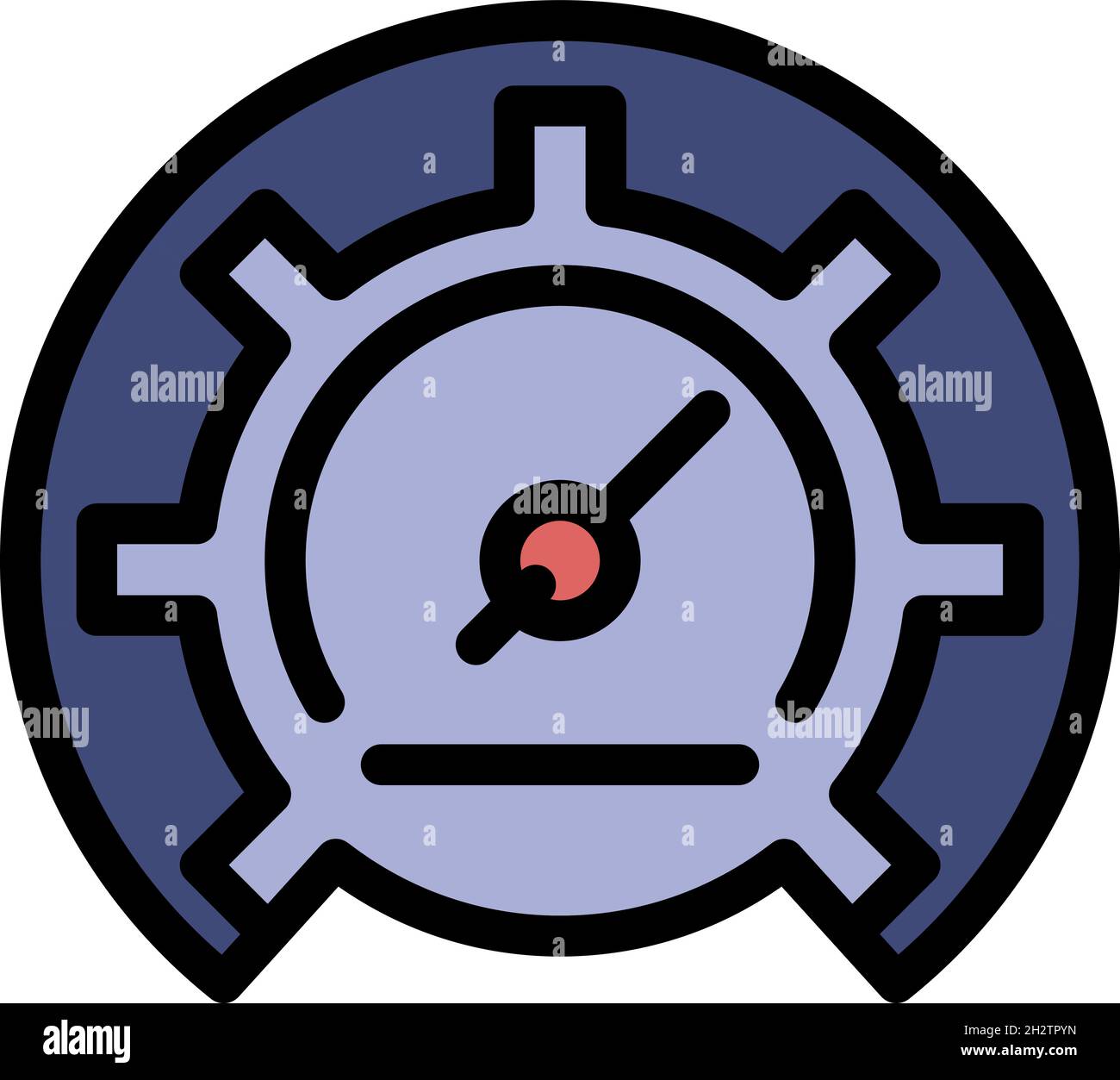 Barometer change icon. Outline barometer change vector icon color flat ...