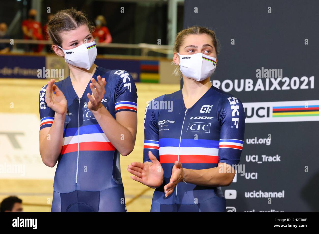 Podium France second place Madison Marie LE NET and Clara COPPOLI ...