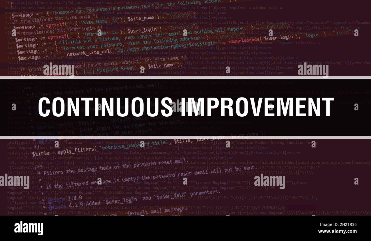 Continuous Improvement with Abstract Technology Binary code Background ...