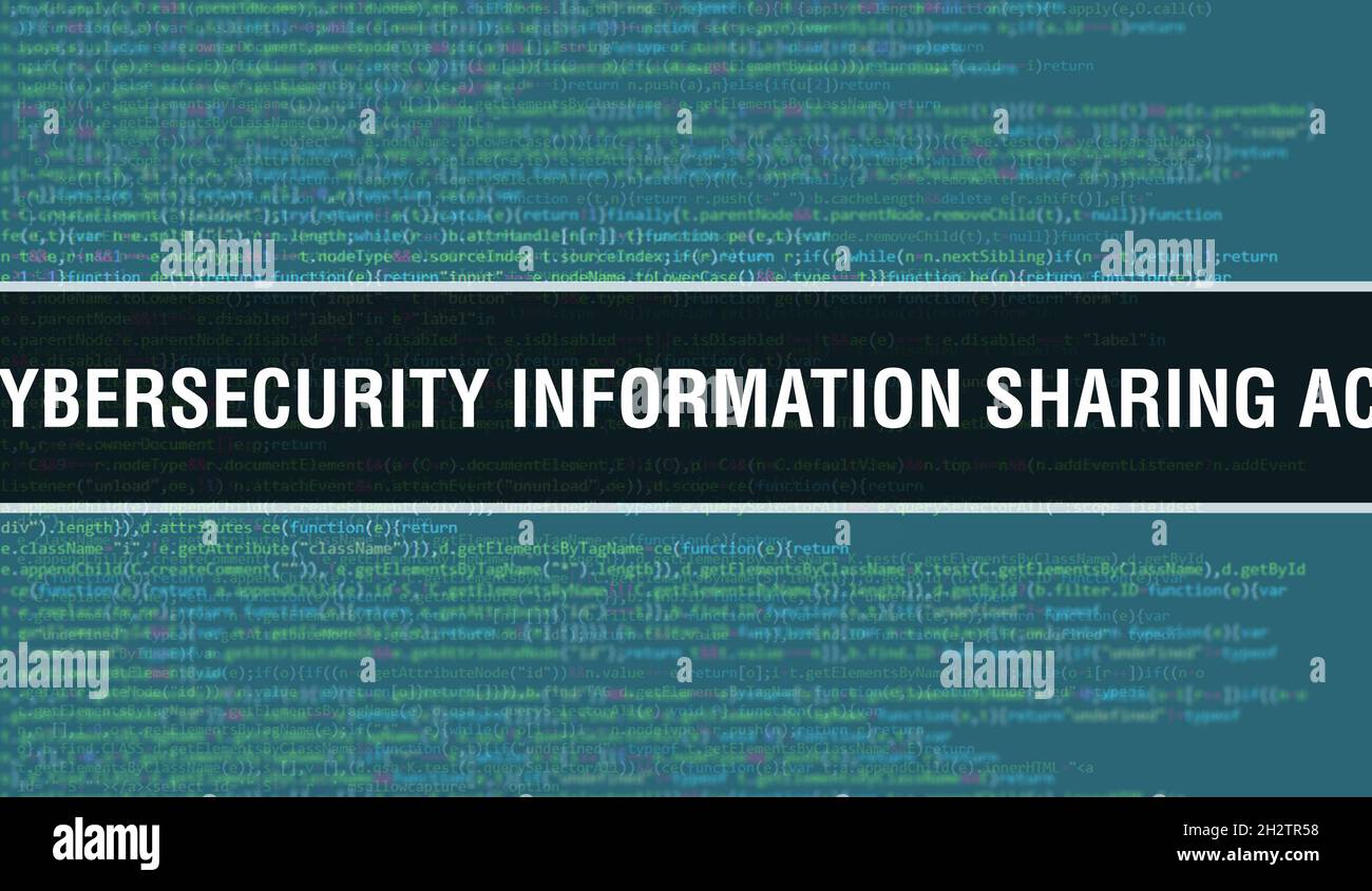 Cybersecurity information sharing act background hi-res stock ...