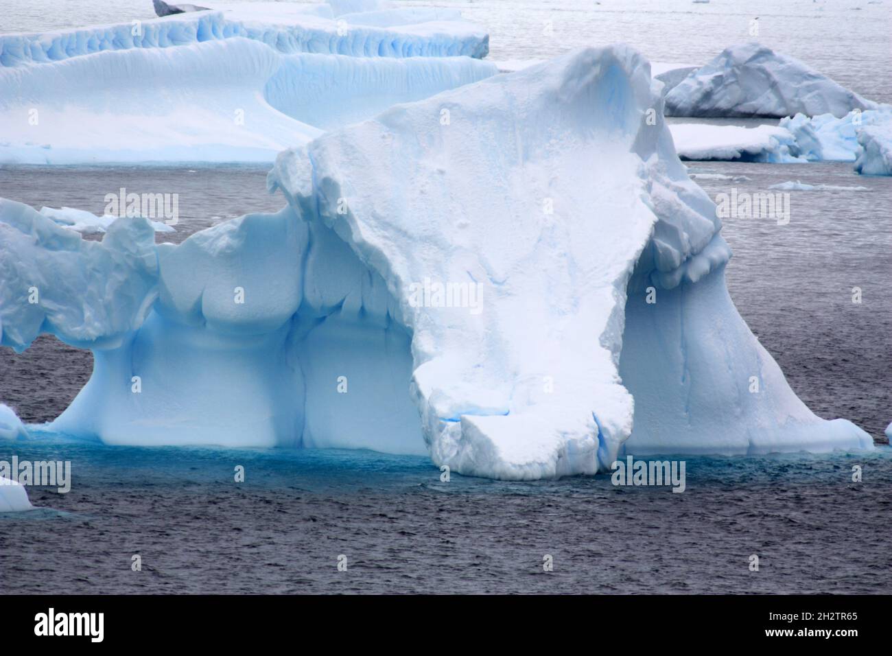 Iceberg in the bay on the Danco Coast in Antarctica Stock Photo - Alamy