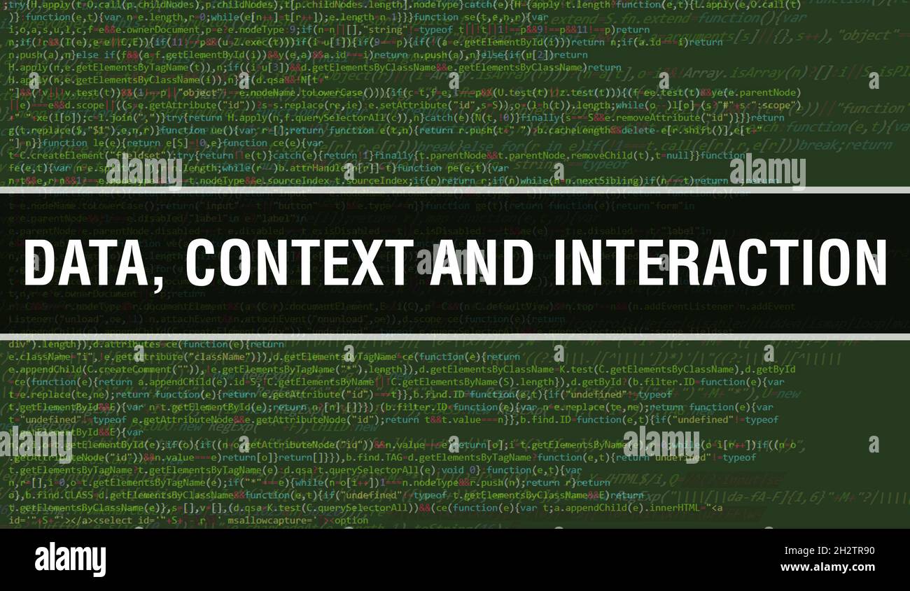 Data Context And Interaction Concept With Random Parts Of Program Code Data Context And