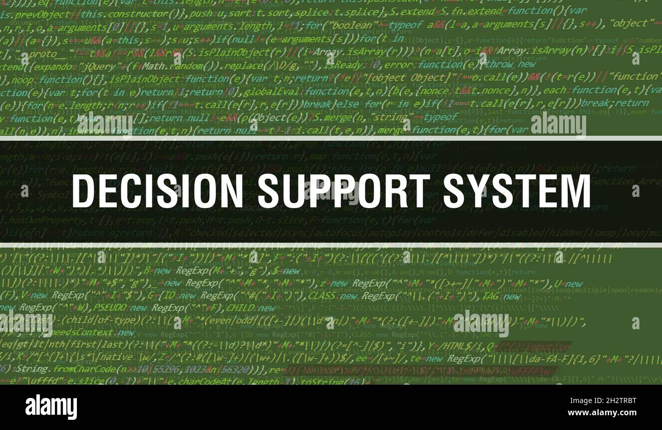 Decision support system with Abstract Technology Binary code Background ...