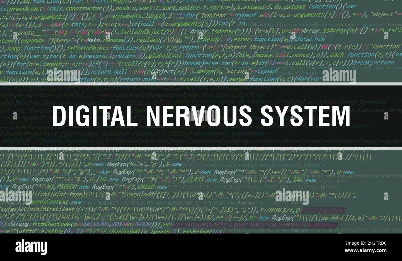 Digital nervous system with Abstract Technology Binary code Background ...