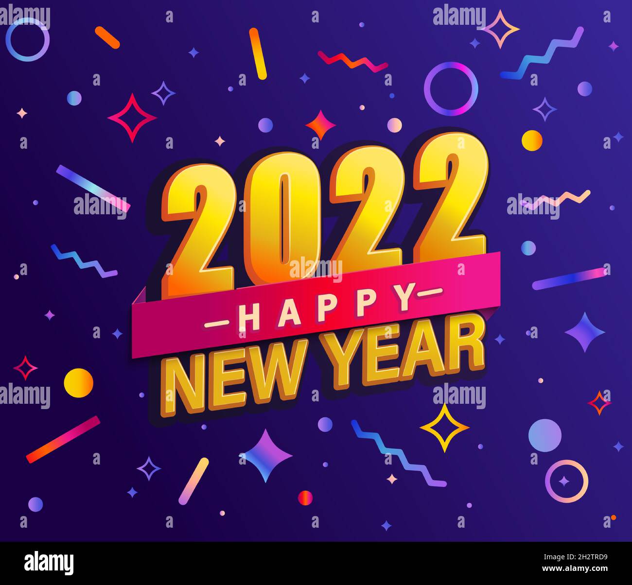 Gradient new year 2022 Stock Vector Images - Alamy