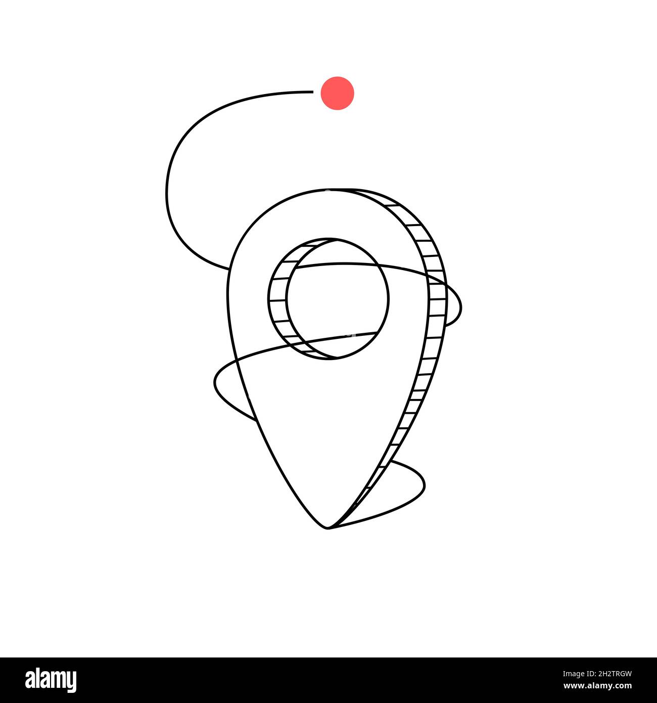 Route indicated Stock Vector Images - Alamy